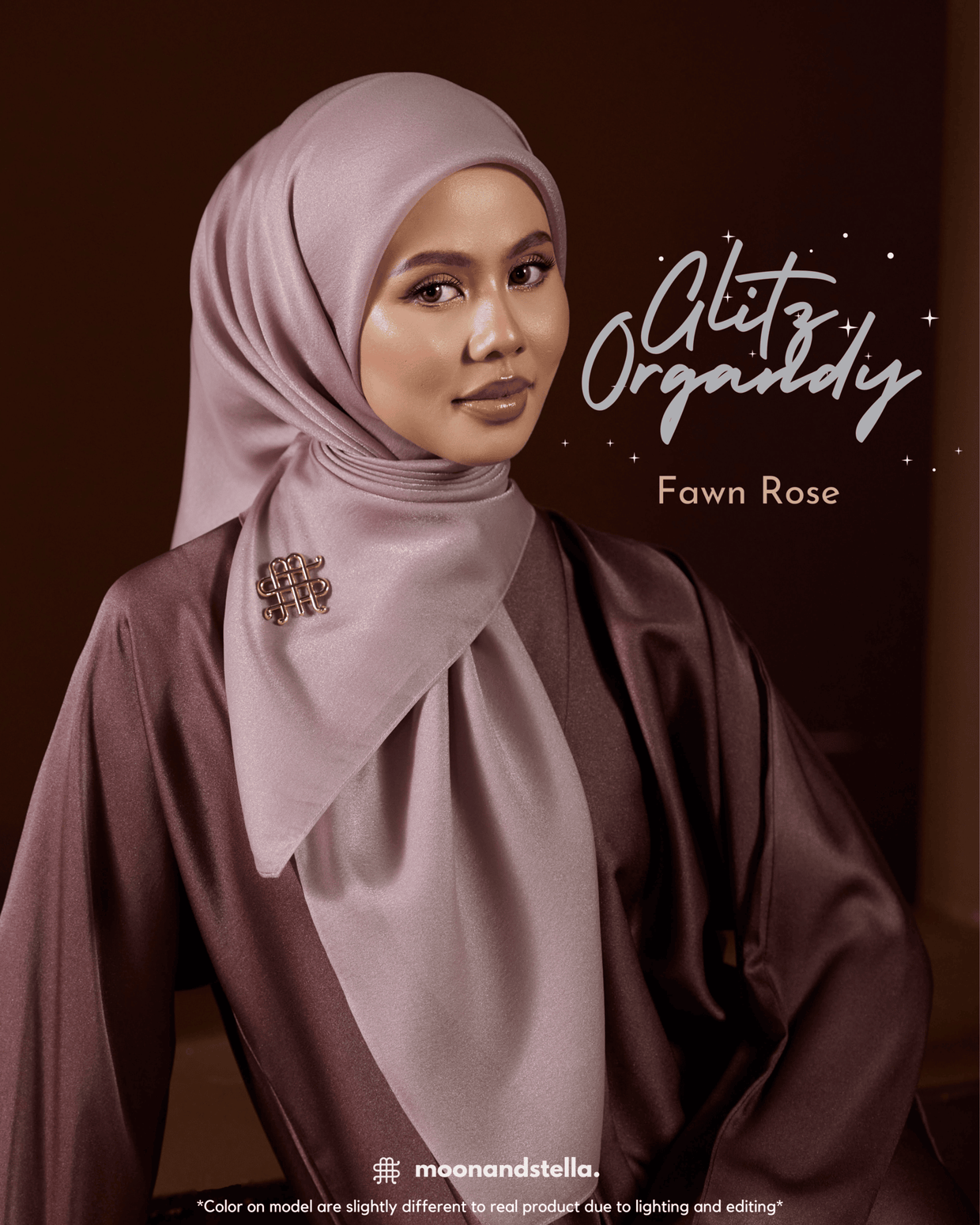 GLITZ ORGANDY - FAWN ROSE – Moonandstella